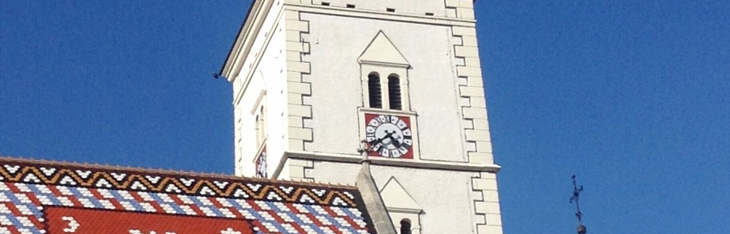 St. Mark's Church (Crkva sv. Marka) is a late-gothic church situated in old Zagreb, although the tower is of Renaissance style.
The roof is amazing, and features the Coat of Arms for Zagreb on the sourthern side (pictured) in addition to the Triune Kingdom of Croatia, Slavonia and Dalmatia (not pictured).
#architecture