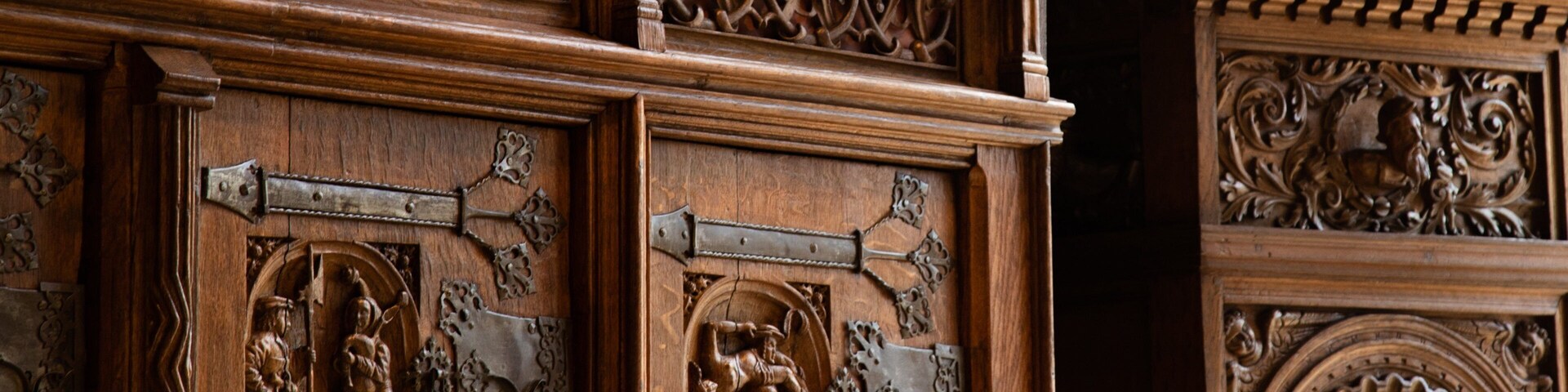 Peace Hall showing heritage elements and interior views