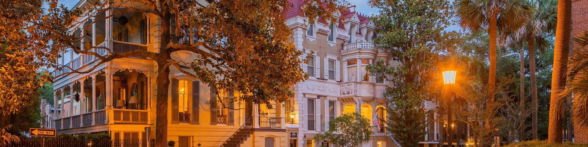 Pulaski Square featuring night scenes