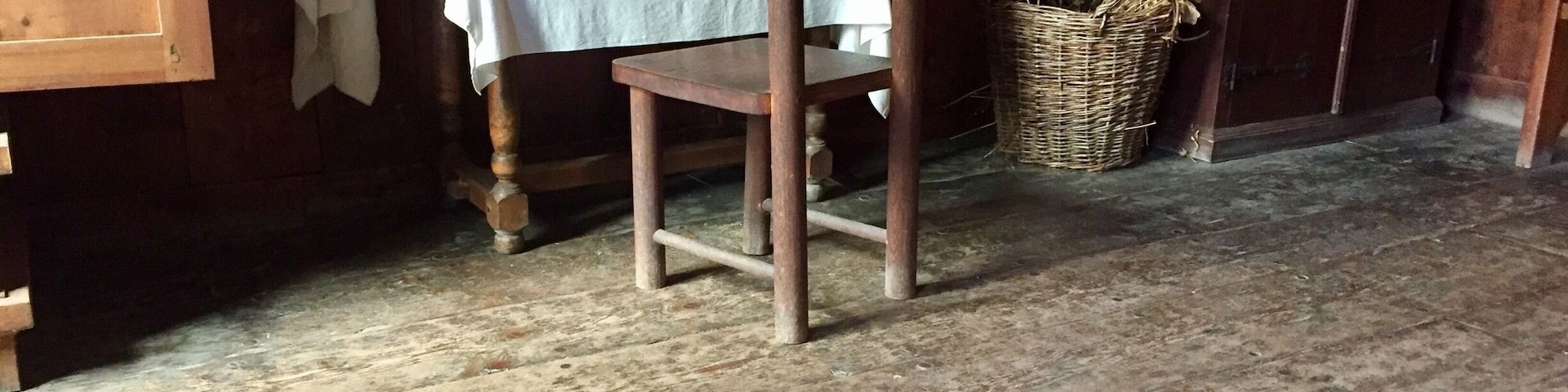 A 'gentlemen's room' at the reconstructed Habitation. This is one of the best reconstructions we have ever visited.