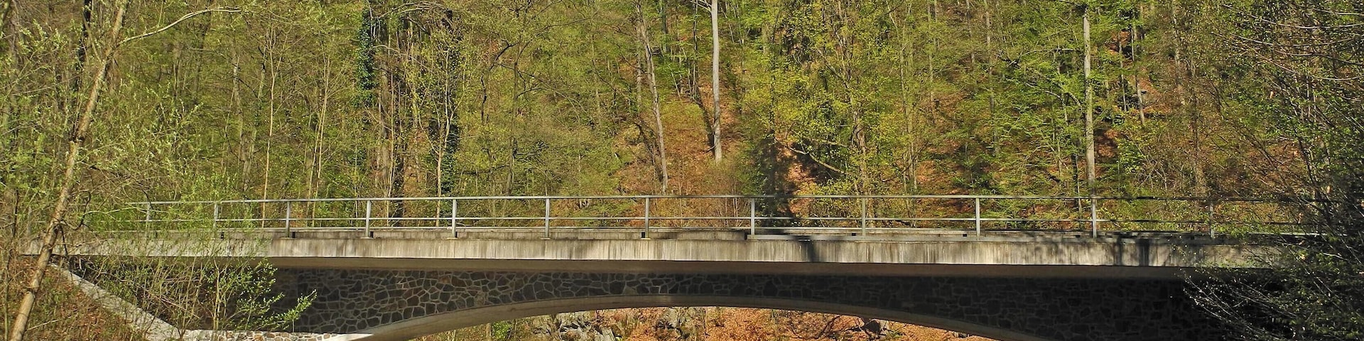 Denkmalgeschützte Sachgesamtheit Weißeritztalbahn – Bogenbrücke 6 über die Rote Weißeritz bei km 3,2