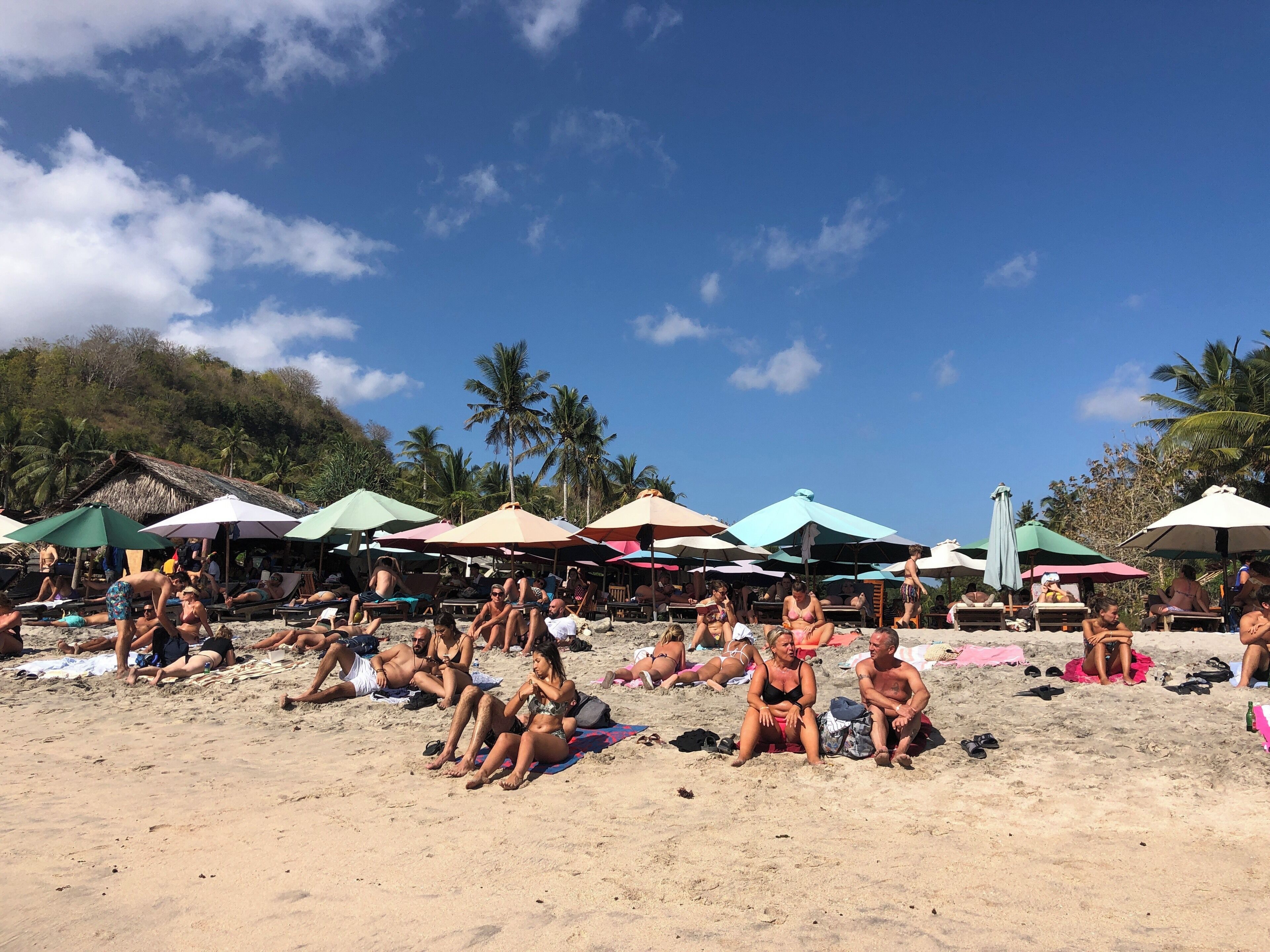 Pretty crowded, and the beach is average