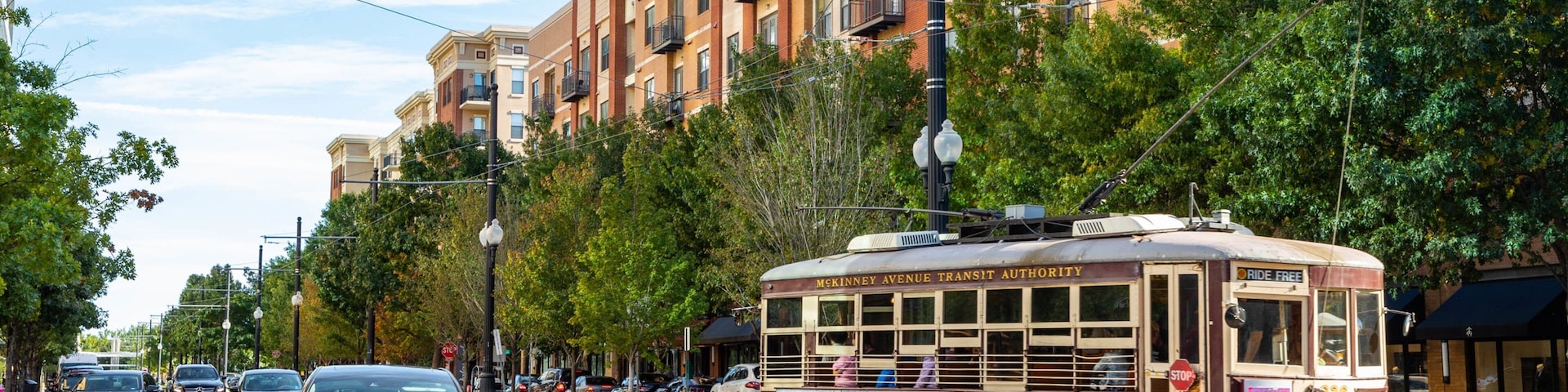 McKinney Avenue featuring railway items