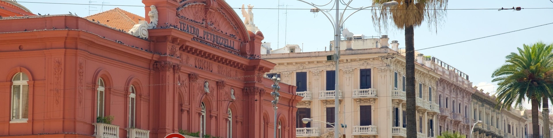 Um edifício vermelho com esculturas elaboradas e uma placa com a inscrição 'Teatro Petru IV'.