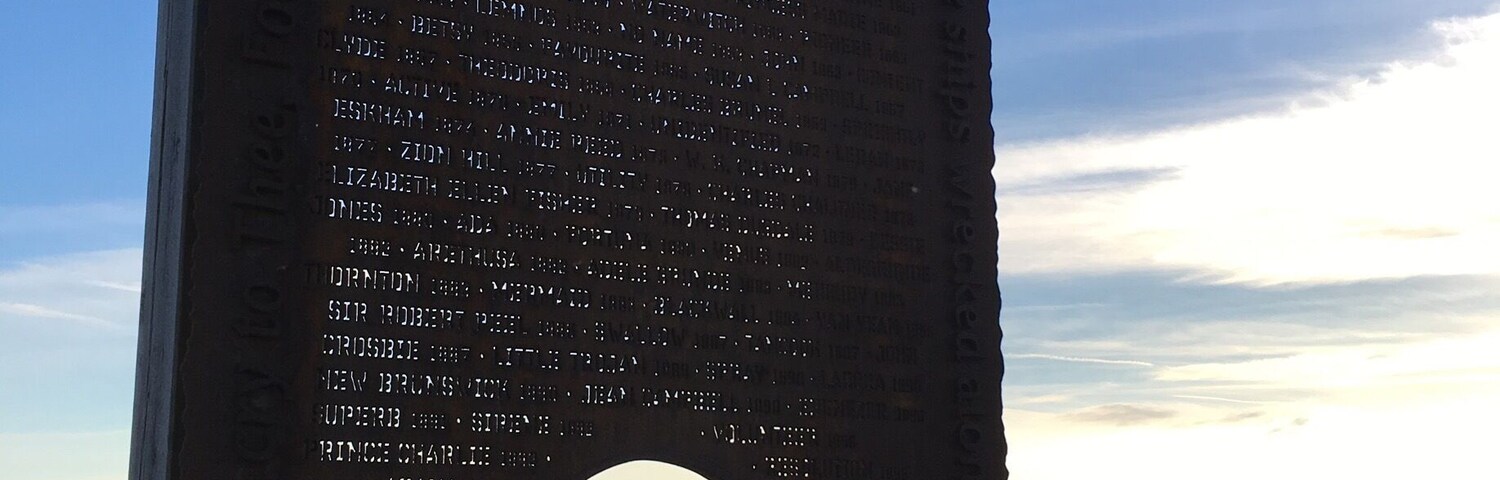 A monument to remember and celebrate the lives of those lost at sea, named on this stunning piece of art on the walkway next to the beach.