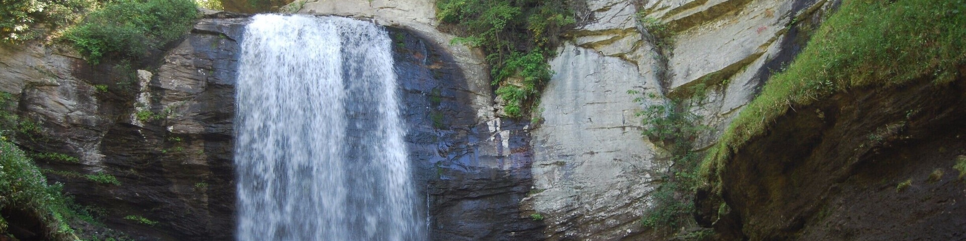 A few steps off the road is this amazing waterfall - easy to find, just outside of Brevard in the beautiful Pisgah National Forest.