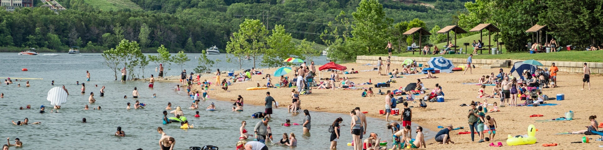 Moonshine Beach which includes swimming, a sandy beach and general coastal views