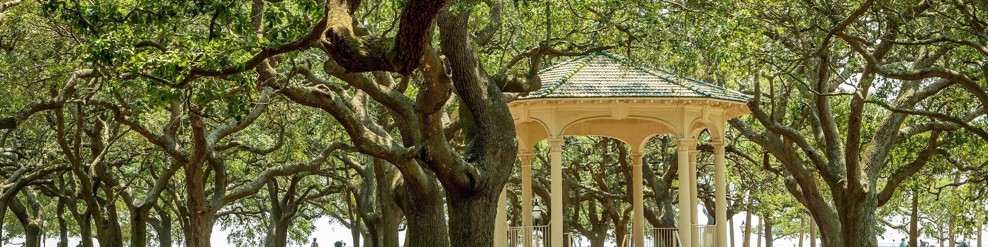 White Point Gardens featuring picnicing and a garden as well as a couple