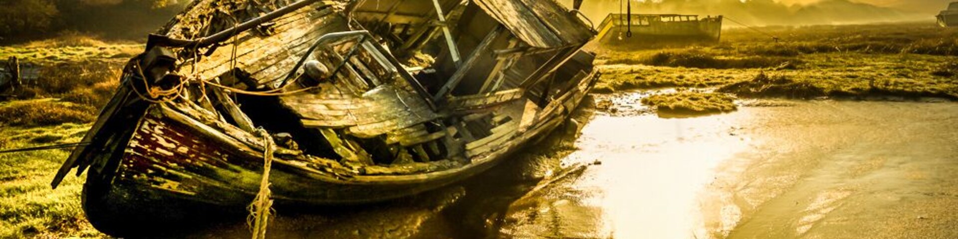 Sunrise at the old boats at shelldrakes in Heswall. Amazing morning.