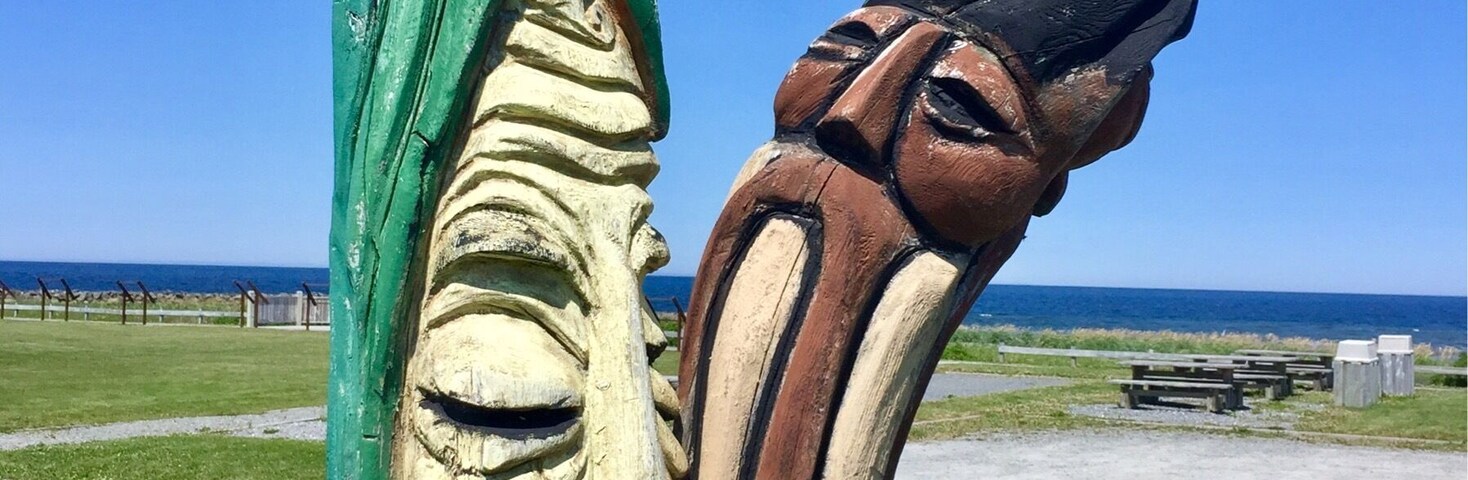 Driftwood artwork in the local park.