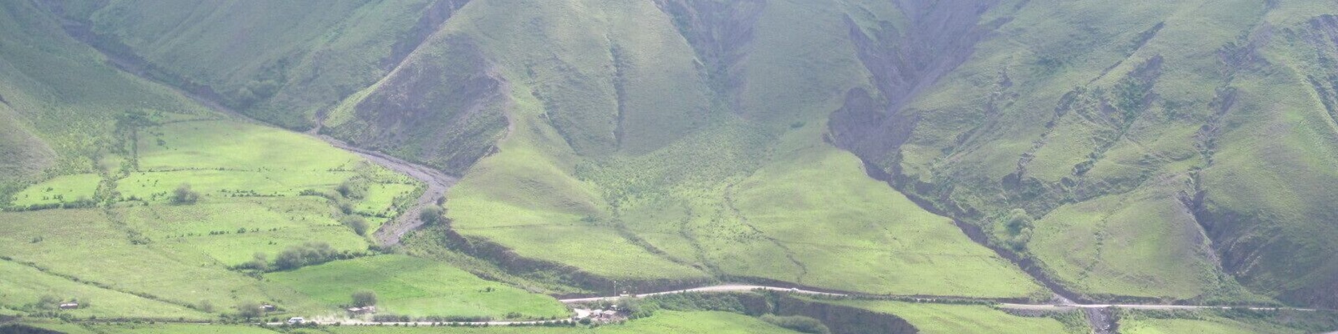 Sinuous road from Cachi to Salta. In some parts of the road, there is place for one car, quite exciting!