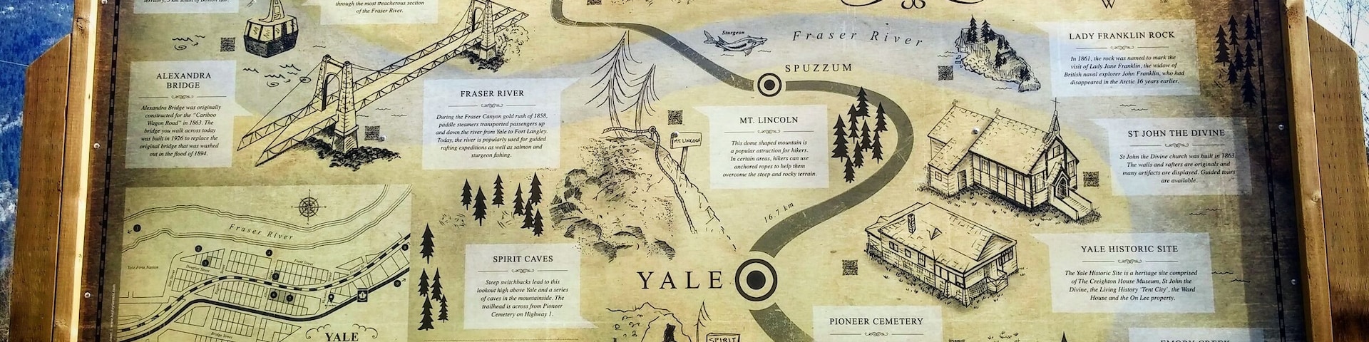The small township of Yale marks the beginning of the Gold Rush Trail and Fraser Canyon Scenic Drive. The drive is so worth it!