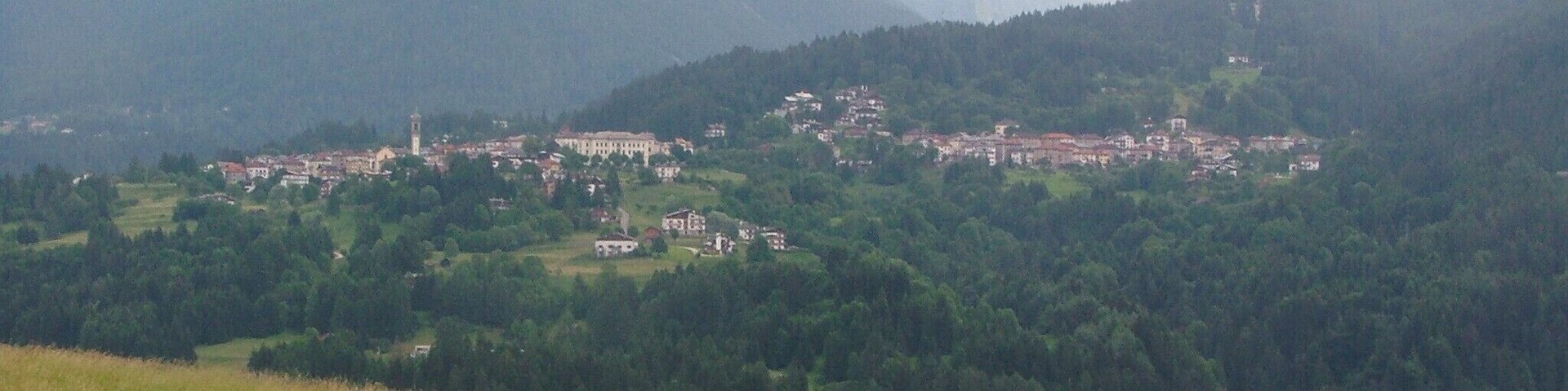 Sight of Lorenzago di Cadore taken in Domegge di Cadore, Province of Belluno,Dolomites Veneto, Italy