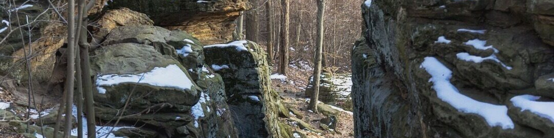 Whips Ledges after some snow.