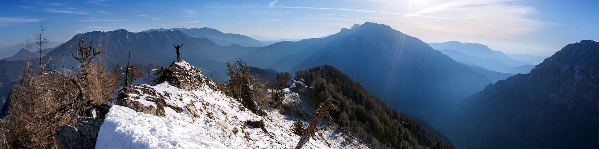 Slovenia is full of remarkable places to visit. A few hours northeast of Ljubljana, the capital, lies a region of alpine valleys that will take your breath away. I took this photo shortly after sunrise on the ridge between two of those valleys.
Having your own set of wheels certainly makes getting around this area a lot easier. For accommodation I'd recommend Luce, a small town a stone's throw away from the action, where there are a few options.
The trails can be hard to locate and very slippery when covered with snow so tread carefully or, preferably, wait until it disappears.
#slovenia #travel #hiking