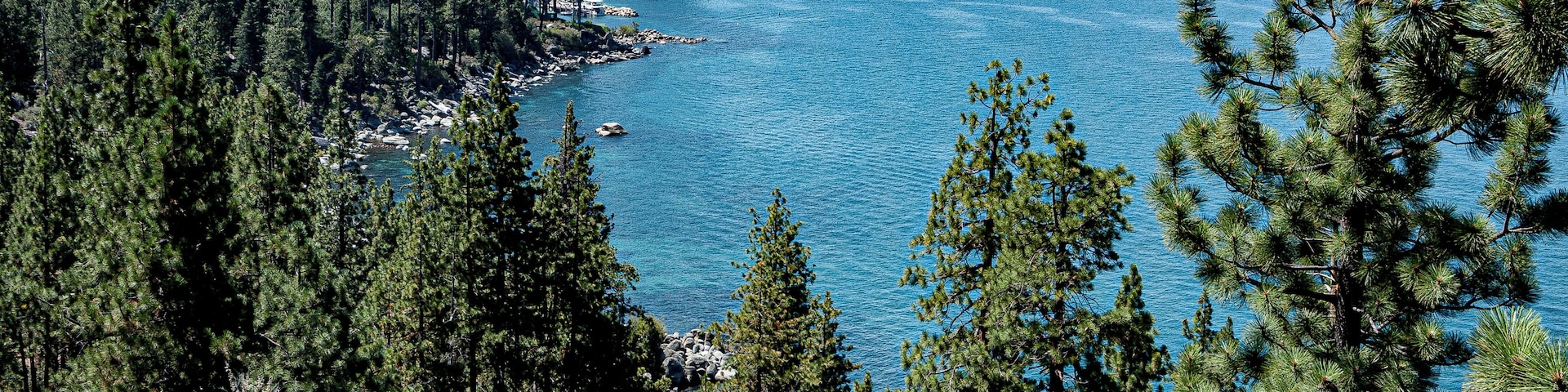 Overlooking Lake Tahoe from Hwy 50 on the Nevada side of lake. Cave Rock can be seen in the upper left of the photo. Always a spectacular view!