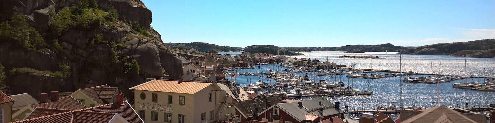 View from the balcony at Villa Evalotta in Fjällbacka. A charming town but quite crowded during the peak season. Nevertheless absolutely worth a visit.
