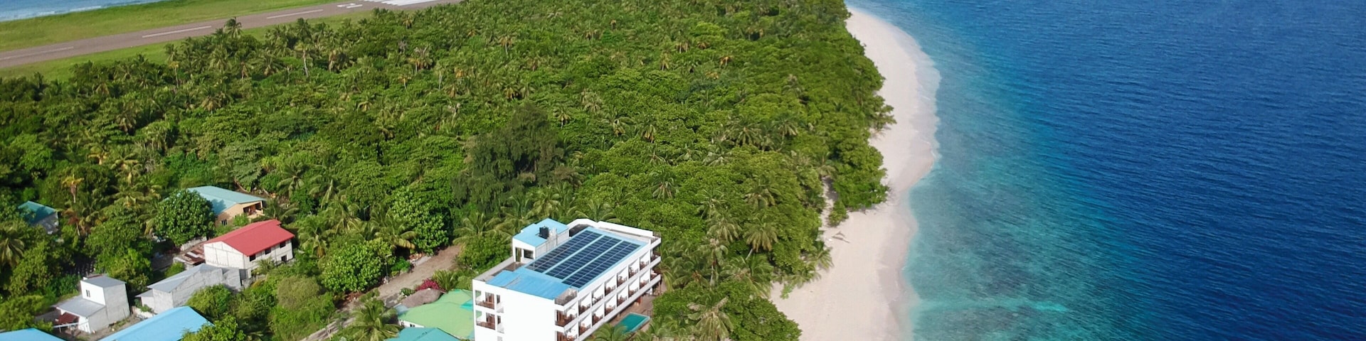 A small island about 25mins flight away from Male