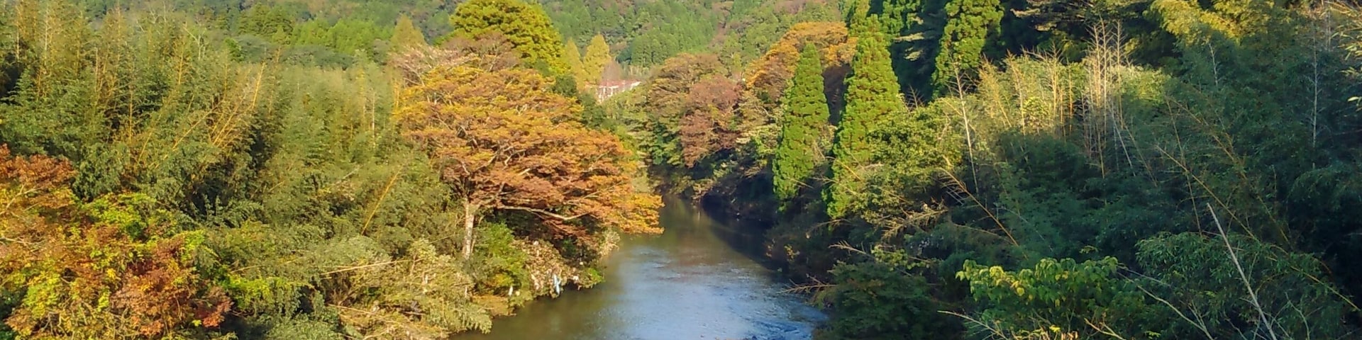 Isumi River near Saniku Gakuin College located in Otaki, Chiba, Japan.