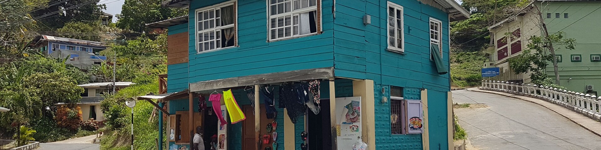 Six roads converge to this cross junction which was the site of a Cattle Mill of one of the very first Sugar Mills in Tobago.