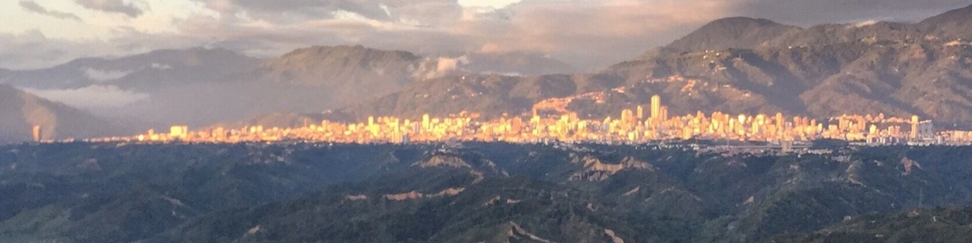 Sunset in Bucaramanga, Colombia from the Palonegro International AirPort.