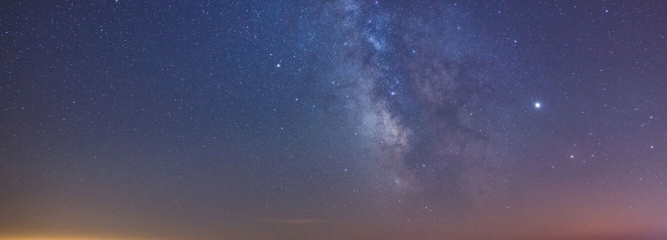 Long Point and the surrounding area has one of the darkest skies in Southern Ontario when looking out over Lake Erie.
This shot was taken in front of my grandparents dock. #MyBackyard
During the summer the galactic core of the Milky Way is visible in Ontario. Jupiter can be seen low on the horizon and to the right of the Milky Way.