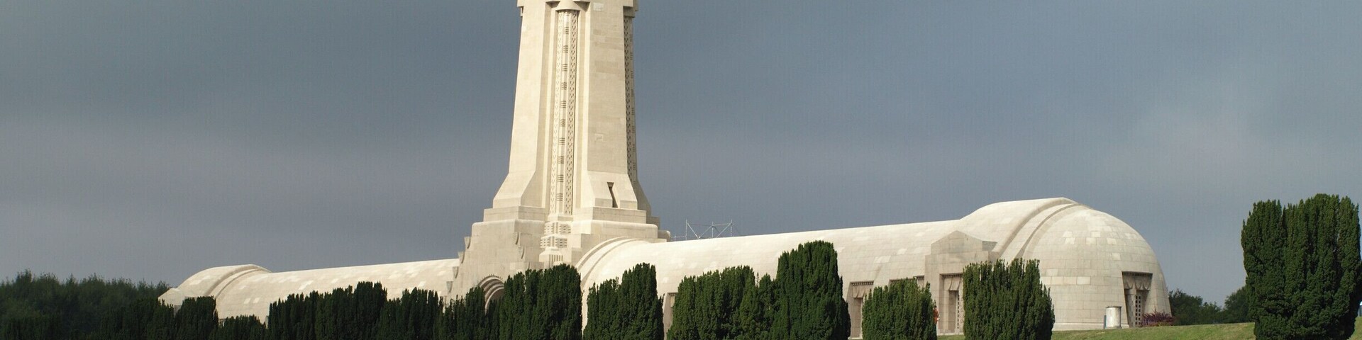 This is a memorial containing the remains of soldiers who died on the battlefield during the Battle of Verdun in World War I