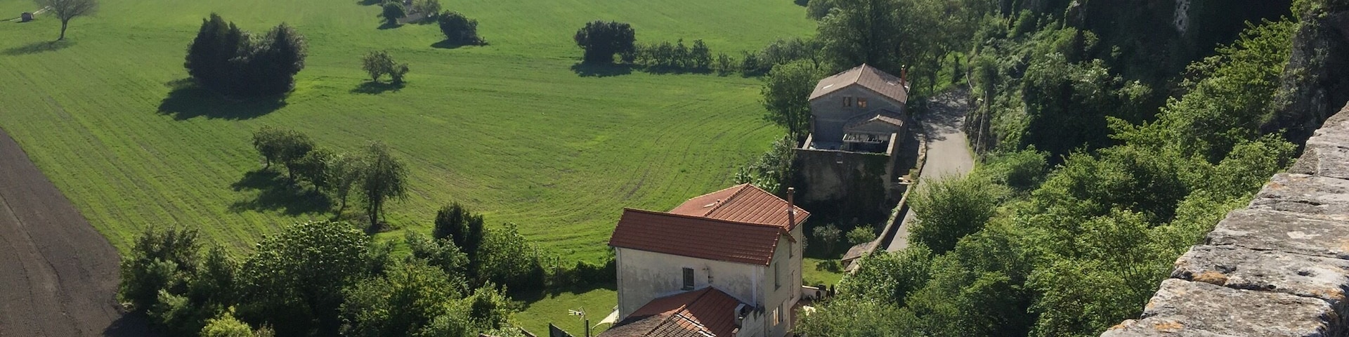 View from top of the rock.