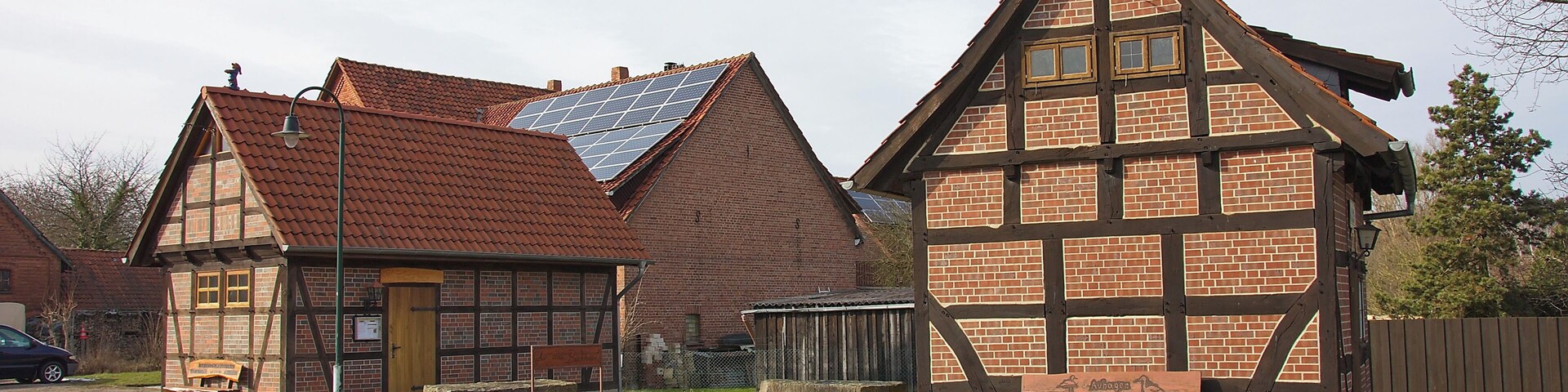 Ortsblick in Auhagen, Niedersachsen, Deutschland