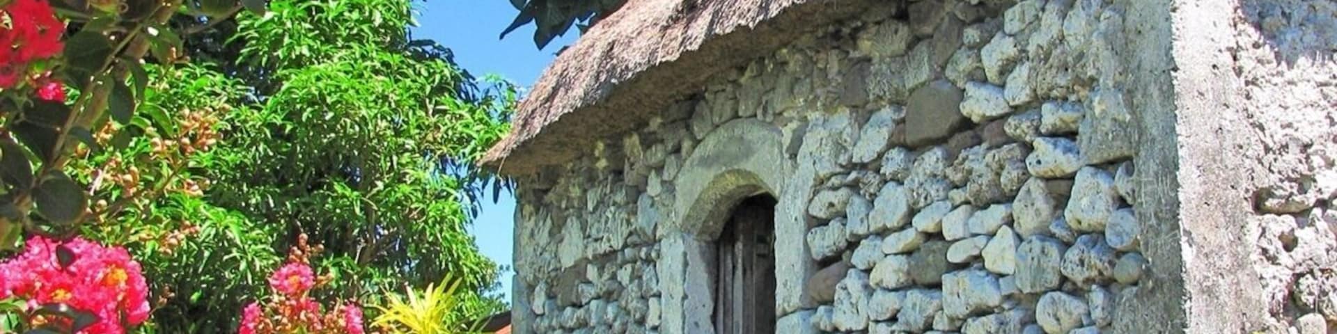 A traditional Ivatan stone house. It is made of thick limestone walls to withstand strong winds. #Batanes #Philippines
