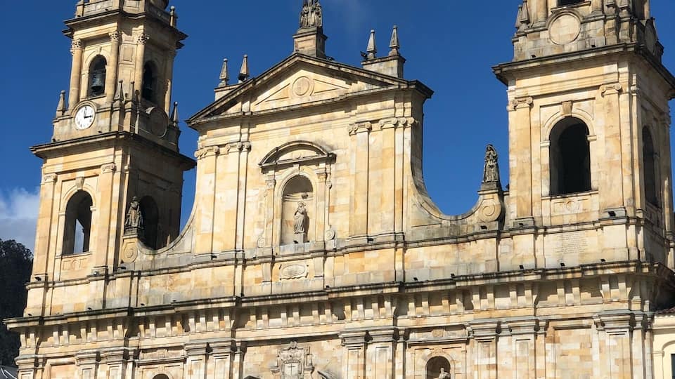 The main plaza in Bogota