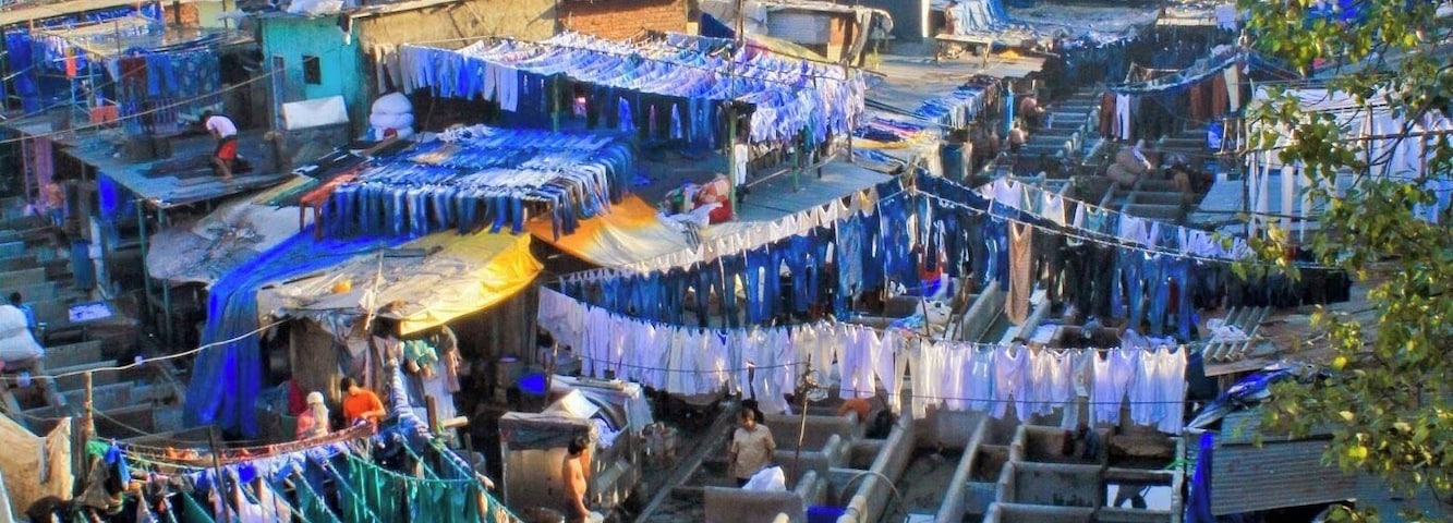 Dhobi ghat in Mumbai... The biggest laundry place in Mumbai