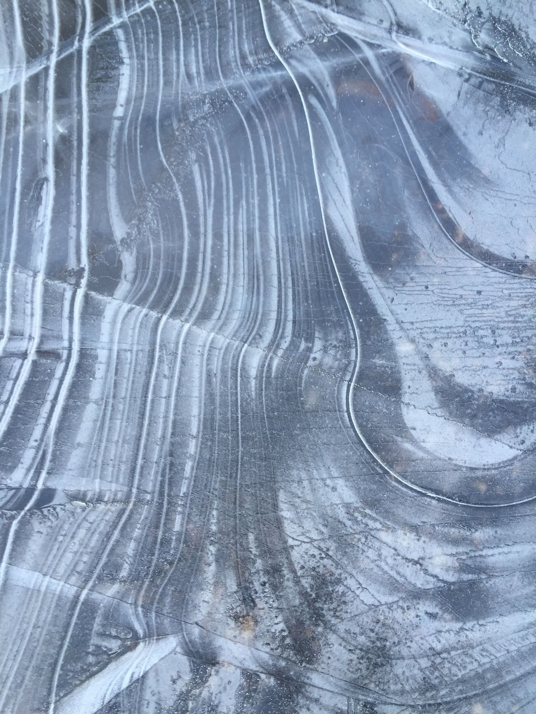 Spotted this marble effect ice on the walkway.