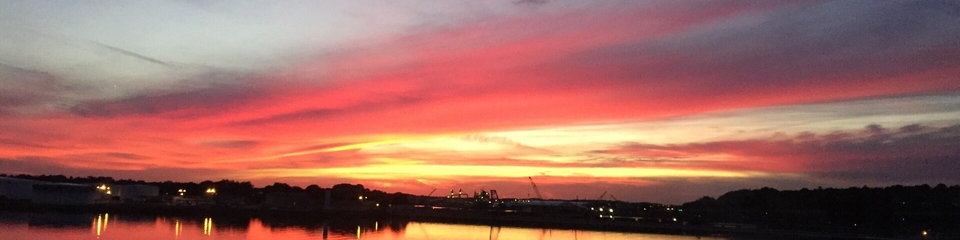 Great view of the sunset in Portland