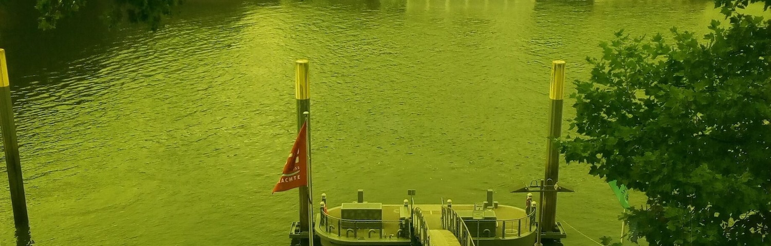 View from Designhotel Überfluss to River Weser.