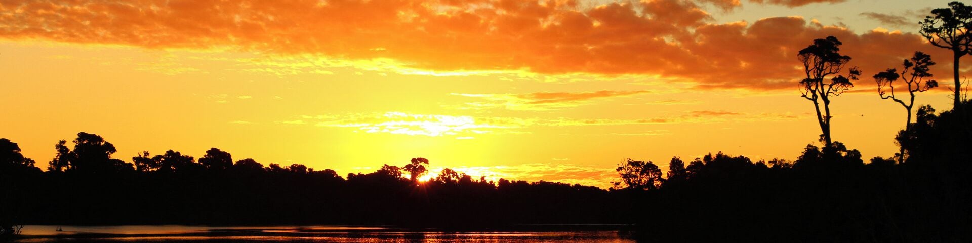 Sunset in Fiordland, taken from Martins Bay Lodge