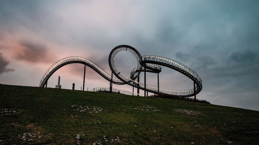 The Tiger & Turtle in Duisburg.
The Rollercoaster like monument can be explored by foot.