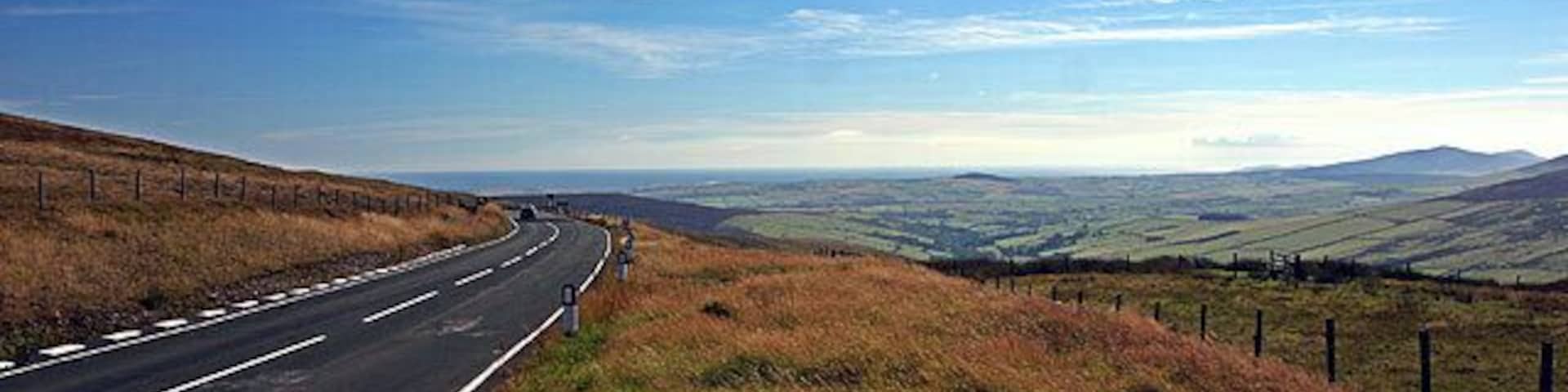 TT Course near Brandywell. Looking south towards Baldwin