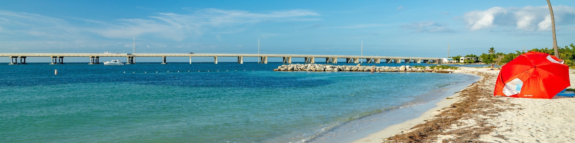Bahia Honda State Park showing general coastal views, a bridge and a beach