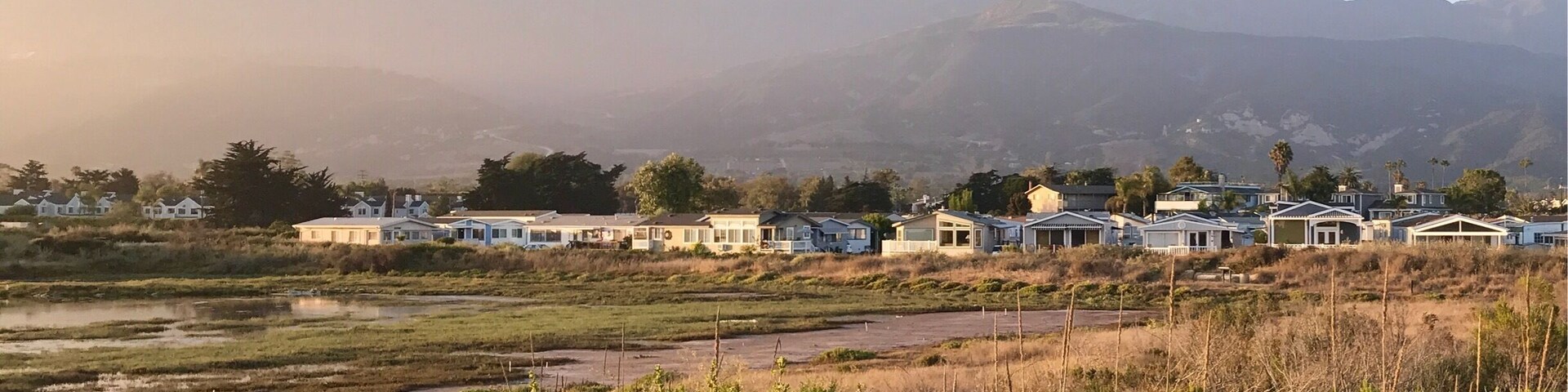 A view of the mountains from Carpinteria's salt marsh