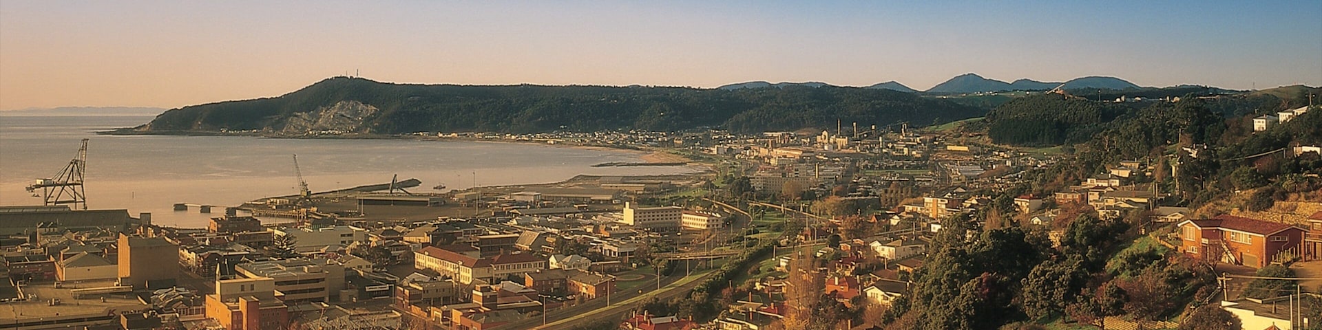 Burnie featuring night scenes and a coastal town
