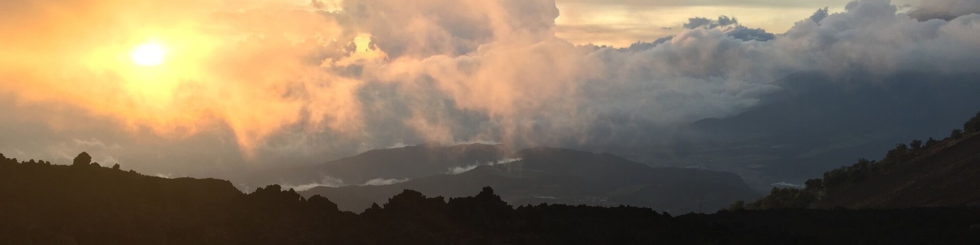 Sunset from the side of the volcano Pacaya.
