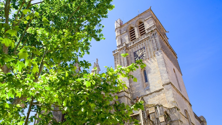 Beziers showing a church or cathedral and heritage architecture