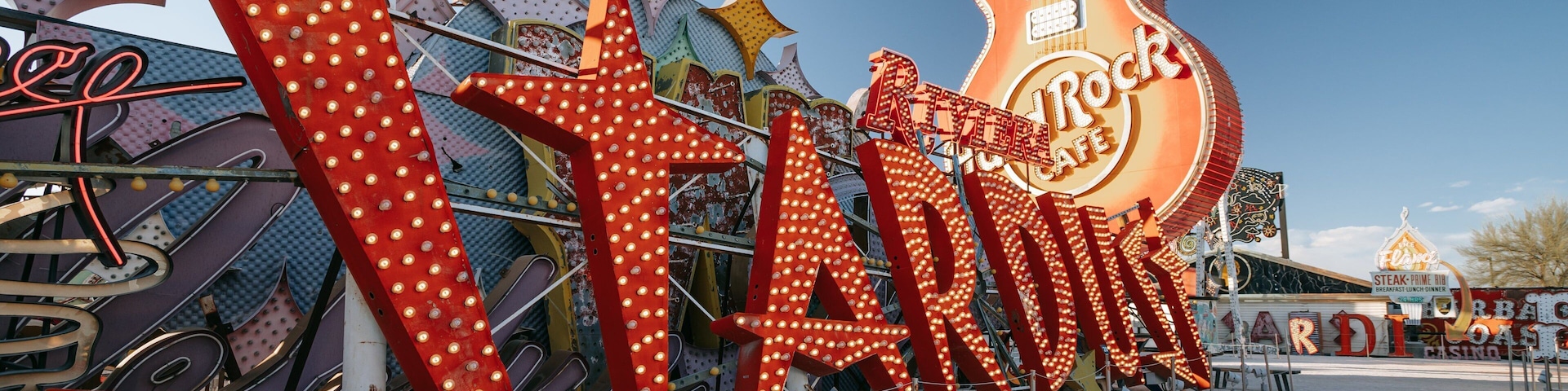 Downtown Las Vegas featuring signage