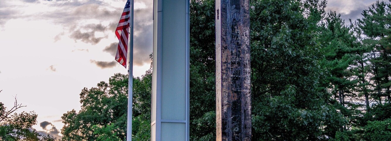 September 11 Memorial in Benson Park, Hudson, NH.  Made from steel from the Twin Towers.