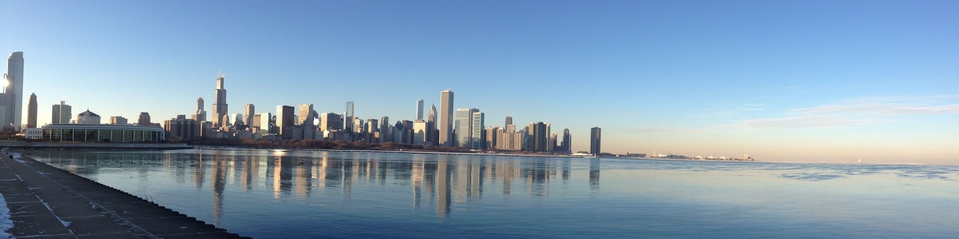 Chicago on a clear winter day.