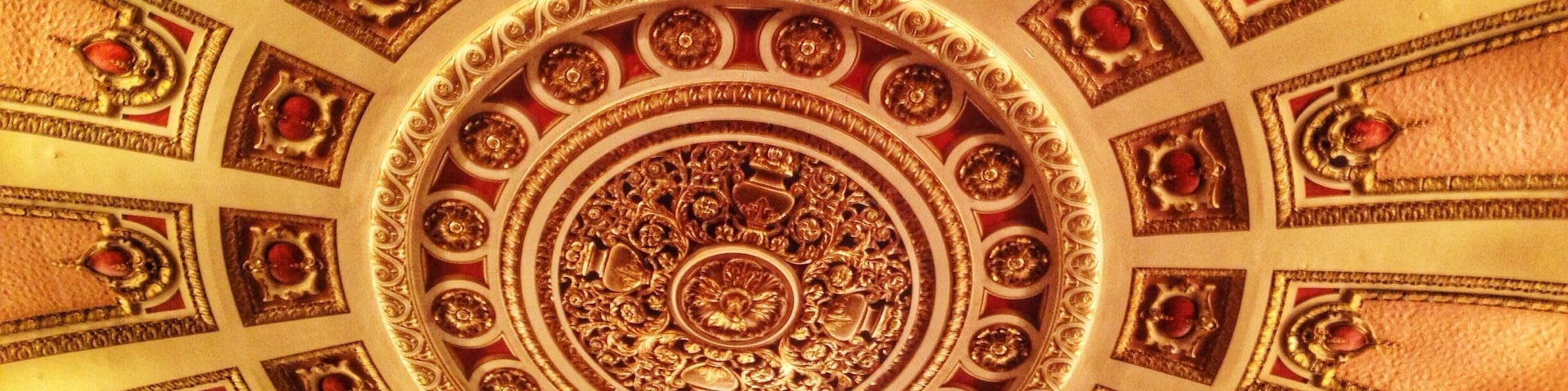 Ceiling of the Cadillac palace ...great place to see a show.