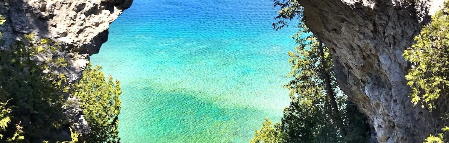 Perfectly arch shaped of mackinac island #BVSBlue