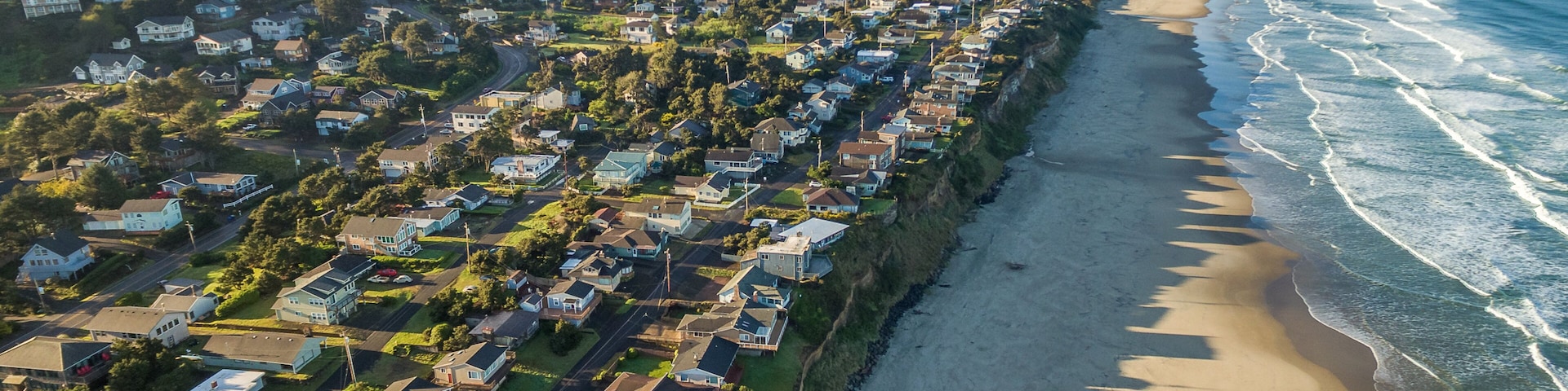 Lincoln City featuring landscape views, general coastal views and a coastal town