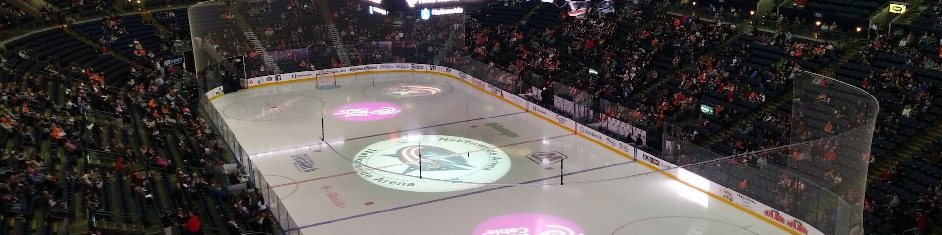 The IGS Energy blimp is a remote control blimp that flies around inside Nationwide Arena during intermissions of Columbus Blue Jackets hockey games. The blimp has a camera that films and projects fans on the giant Dispatch media center that hangs in the center of the arena. The blimp also drops prizes/coupons to eager fans via mini-parachutes.